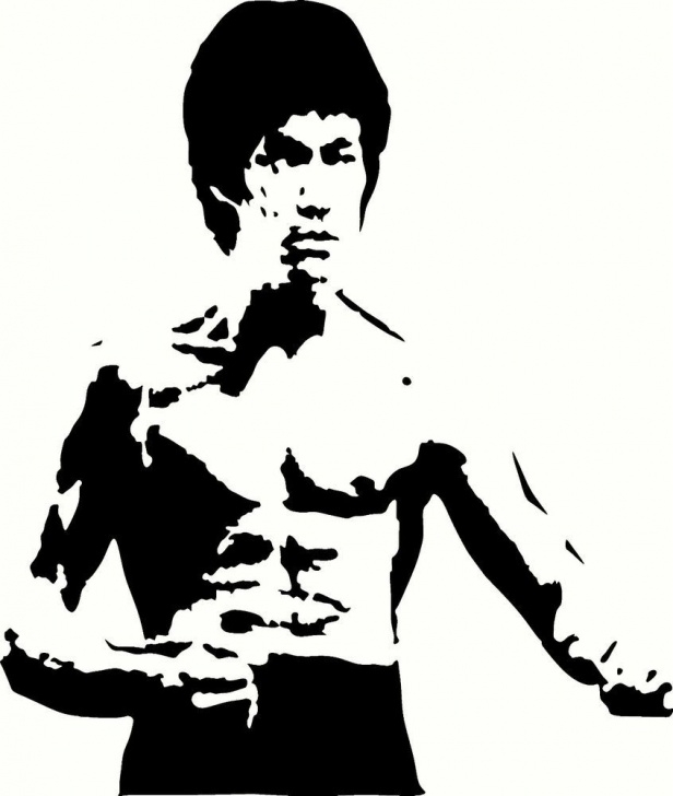 Bruce Lee Stencil | ProDrawingClub - Pencil Art Drawing