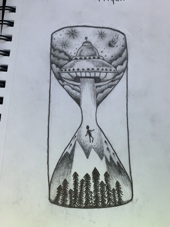 Hourglass Pencil Drawing | ProDrawingClub - Pencil Art Drawing