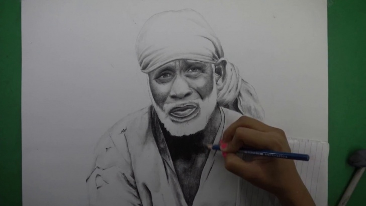 Pencil Sketch Of Sai Baba | ProDrawingClub - Pencil Art Drawing