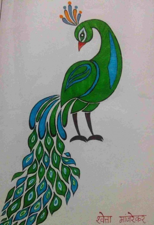 Fascinating Simple Pencil Sketch Of Peacock Easy Simple Pencil Sketch ...