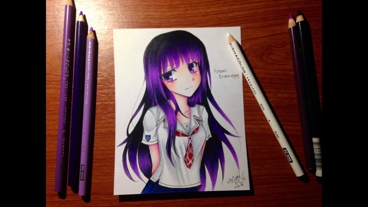 Inspiration Anime Colored Pencil Easy Colored Pencil Drawing: Futami ...