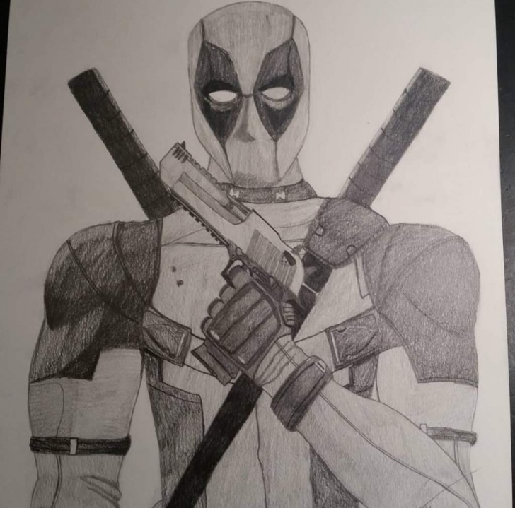 Deadpool Pencil Sketch | ProDrawingClub - Pencil Art Drawing