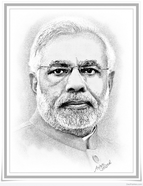 Awesome Modi Pencil Sketch Step by Step Narendra Modi Easy Pencil ...