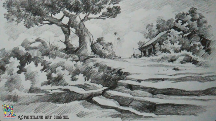 Pencil Shading Drawings Scenery | ProDrawingClub - Pencil Art Drawing