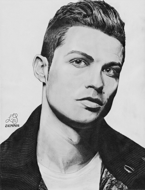 Fine Ronaldo Pencil Sketch Tutorial Cristiano Ronaldo Pencil Drawing ...